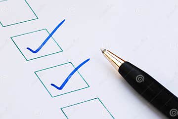 Put the Check Mark/tick in the Boxes Stock Photo - Image of lead ...