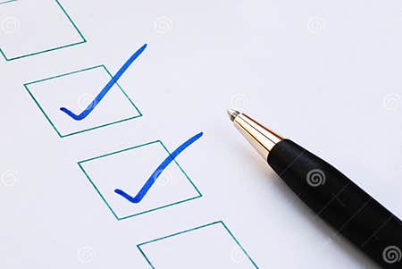 Put the Check Mark/tick in the Boxes Stock Photo - Image of lead ...