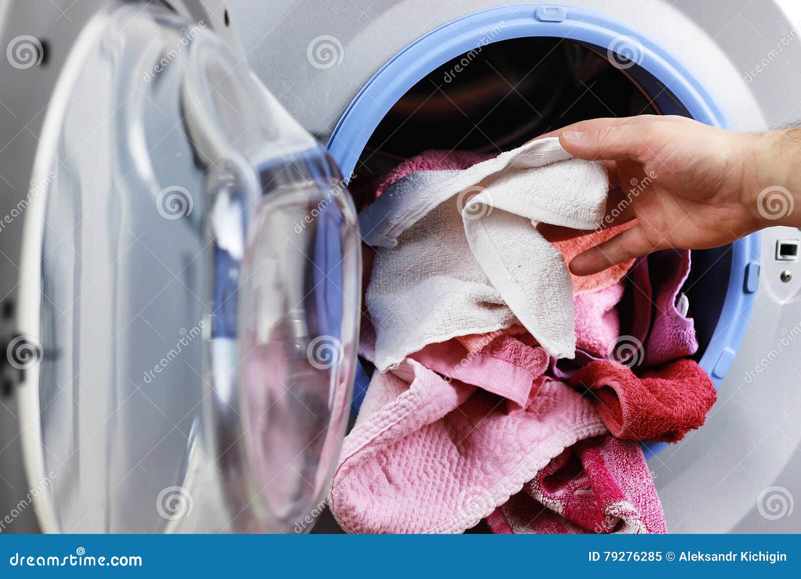 Put cloth in washer stock image. Image of glass, domestic - 79276285