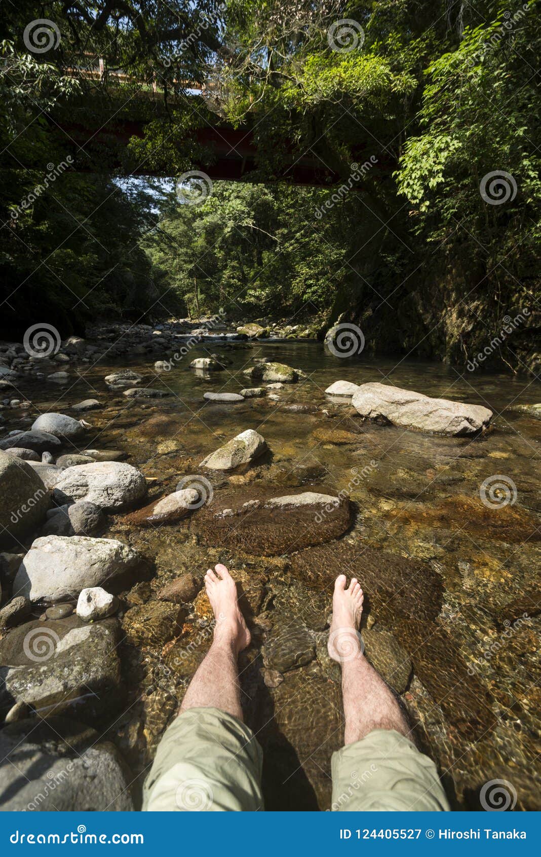 Put feet in brook stock image. Image of clean, current - 124405527
