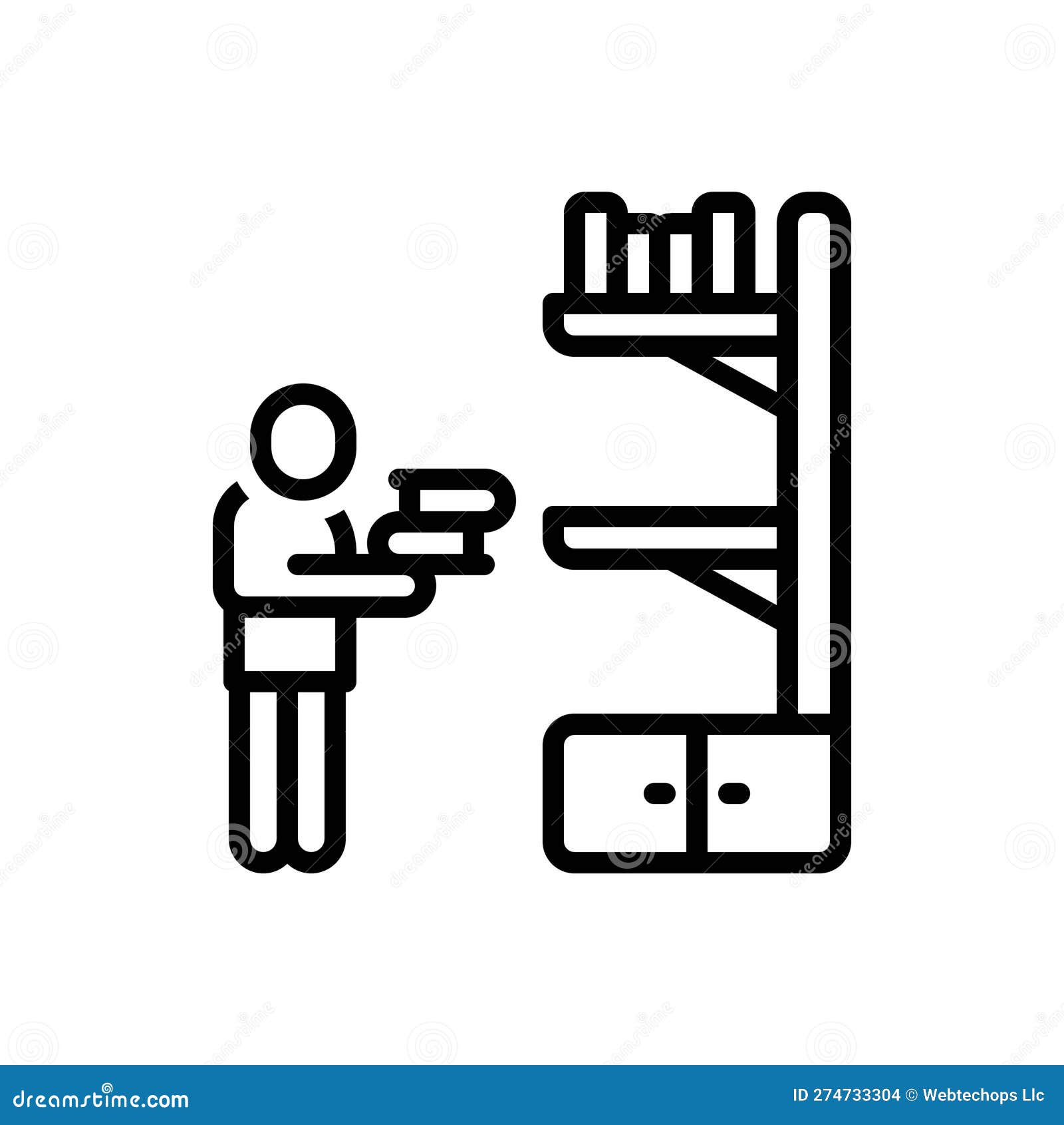 Black Line Icon for Put, Place Andeducation Stock Vector - Illustration ...