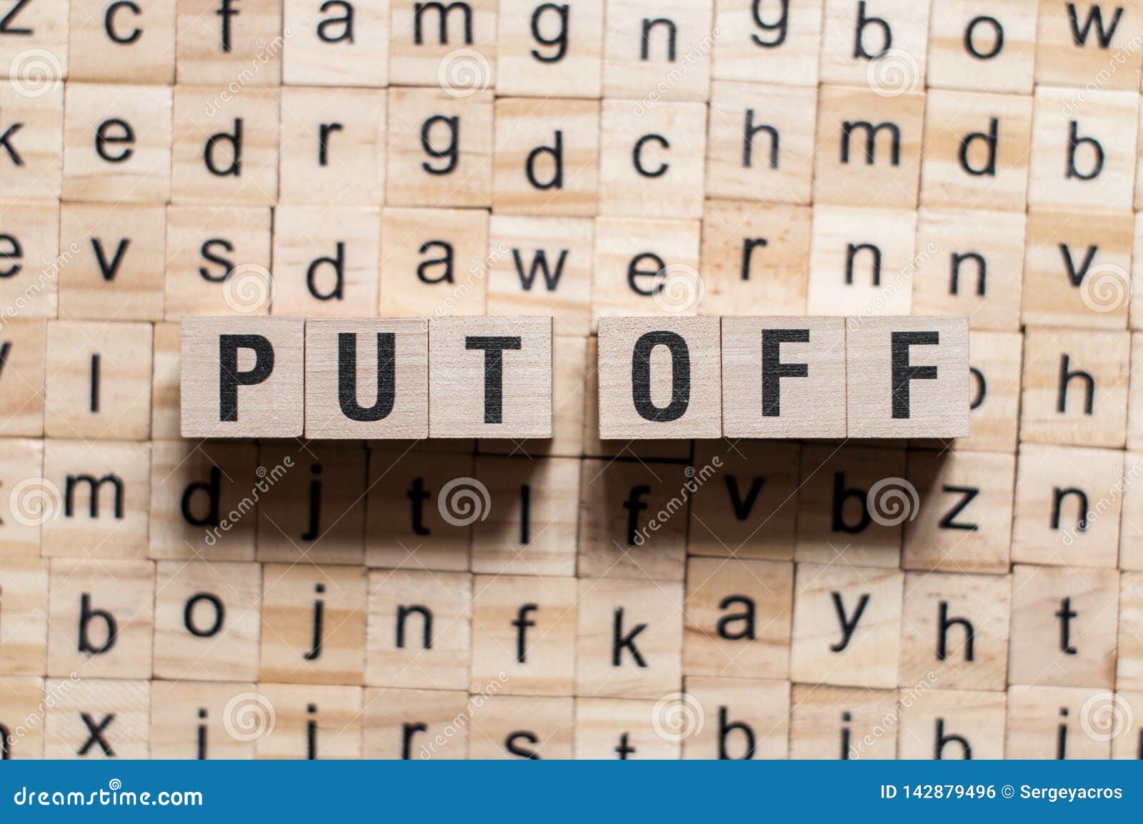 Put off word concept stock photo. Image of remember - 142879496