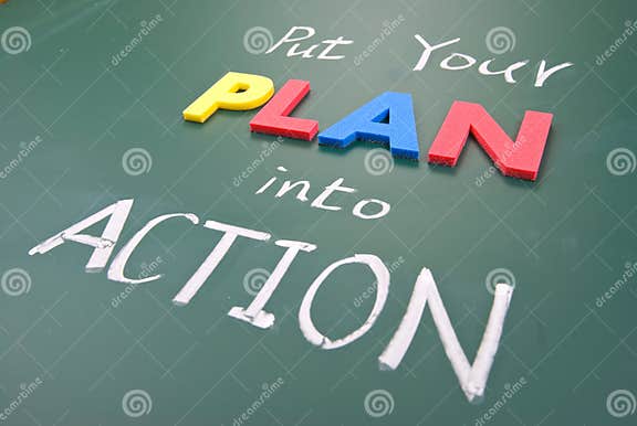 Put your plan into action stock image. Image of active - 18575991