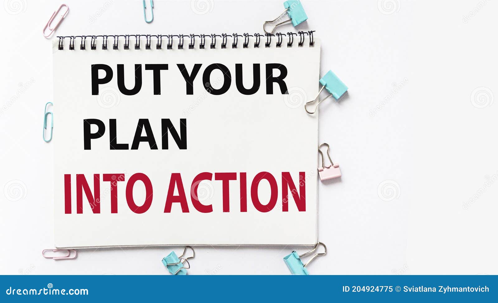 Put Your Plan into Action Written on Note Paper Stock Image - Image of ...