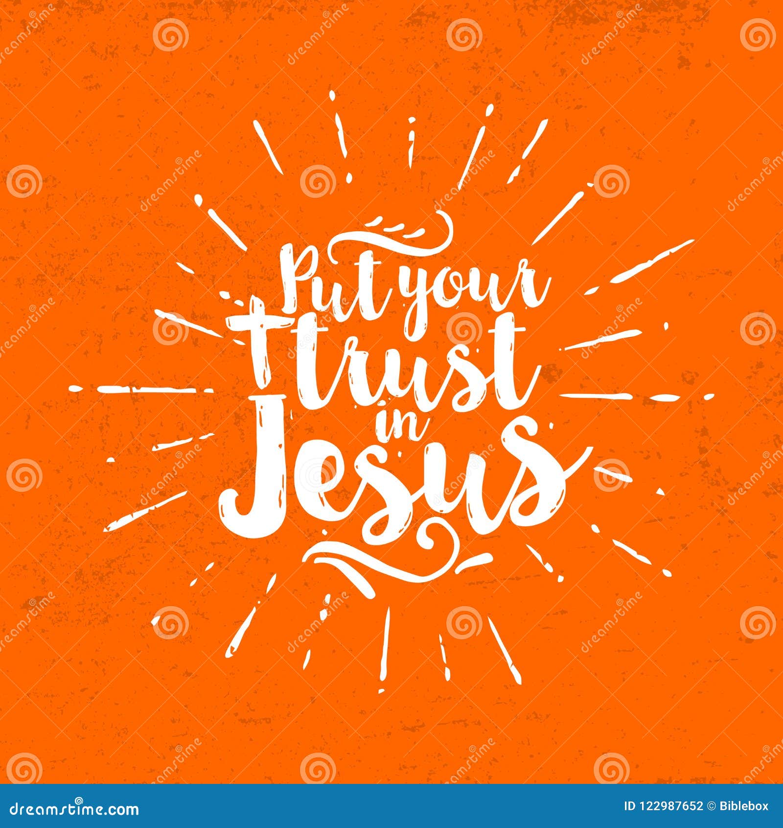 Put Your Trust in Jesus. Lettering Stock Vector - Illustration of ...