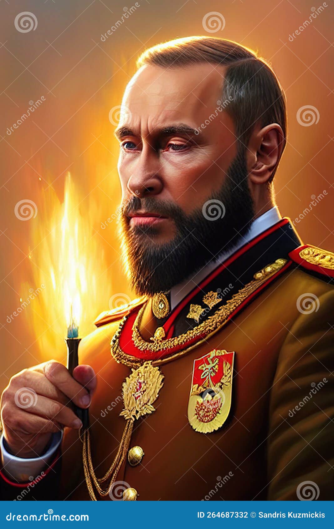 Putin with Beard. Generative Ai Editorial Photography - Illustration of ...