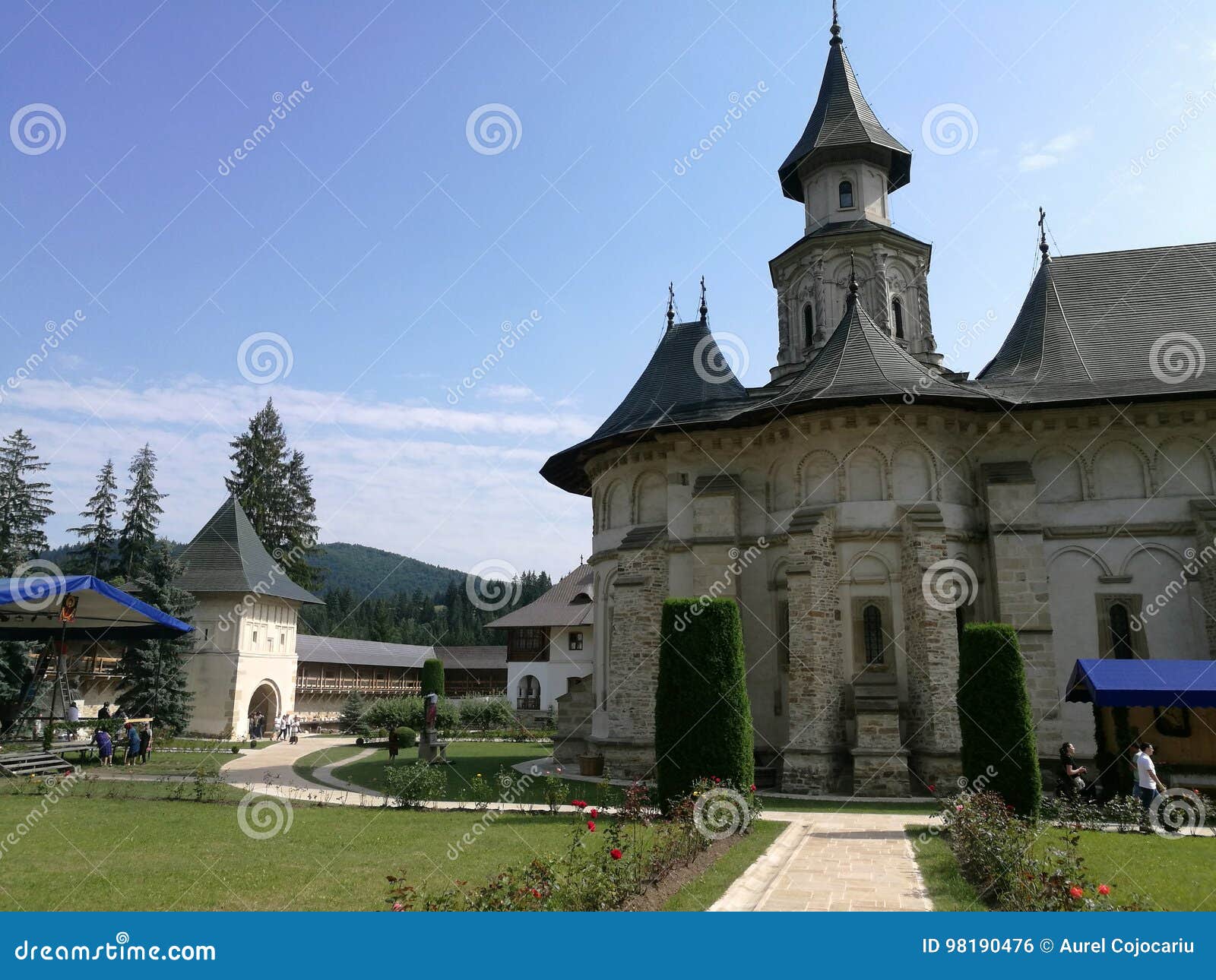 Putna monastery editorial photo. Image of tree, facade - 98190476
