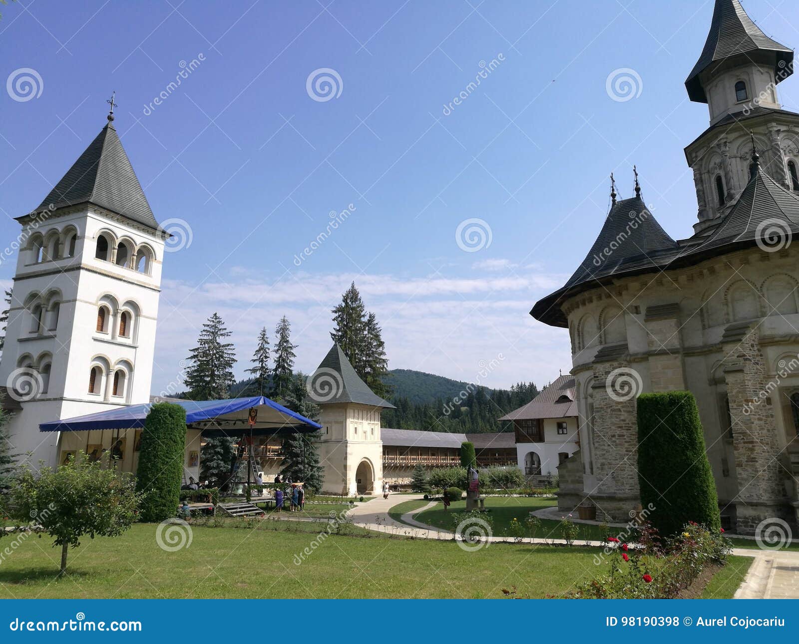 Putna monastery yard editorial stock photo. Image of putna - 98190398
