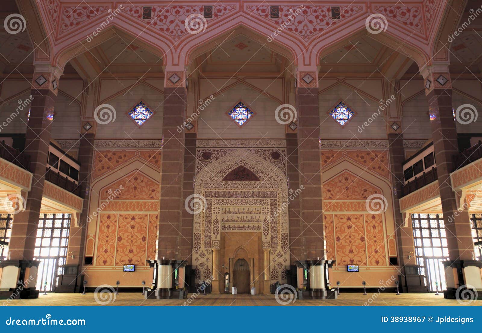 Putra Mosque Moorish Interior Architecture Stock Image - Image of ...