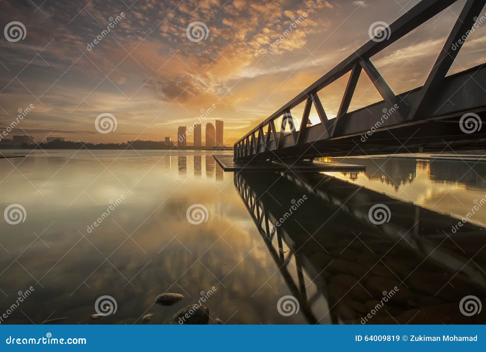 Putrajaya - Beautiful Sunrise Given at Pullman Lake Stock Image - Image ...