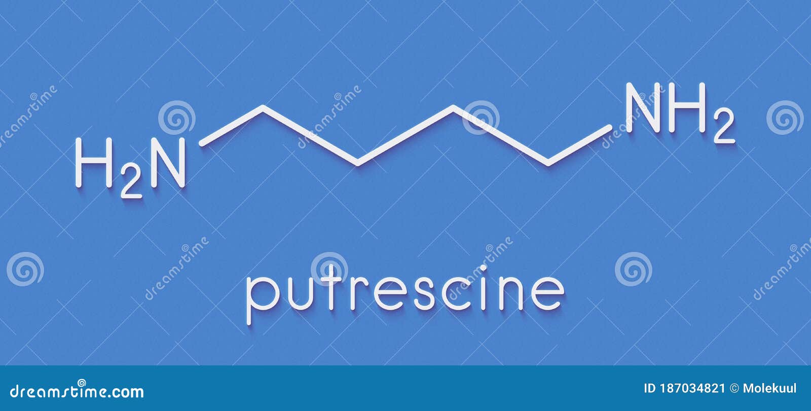 Putrescine Foul Smelling Molecule. Skeletal Formula. Stock Image ...