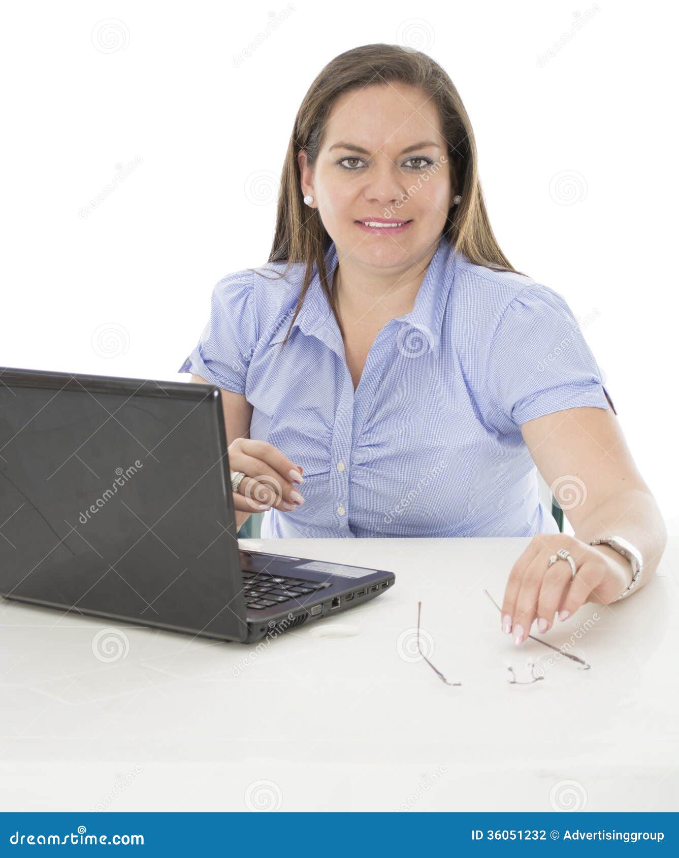 She Puts Her Galsses on the Table Stock Photo - Image of darling ...