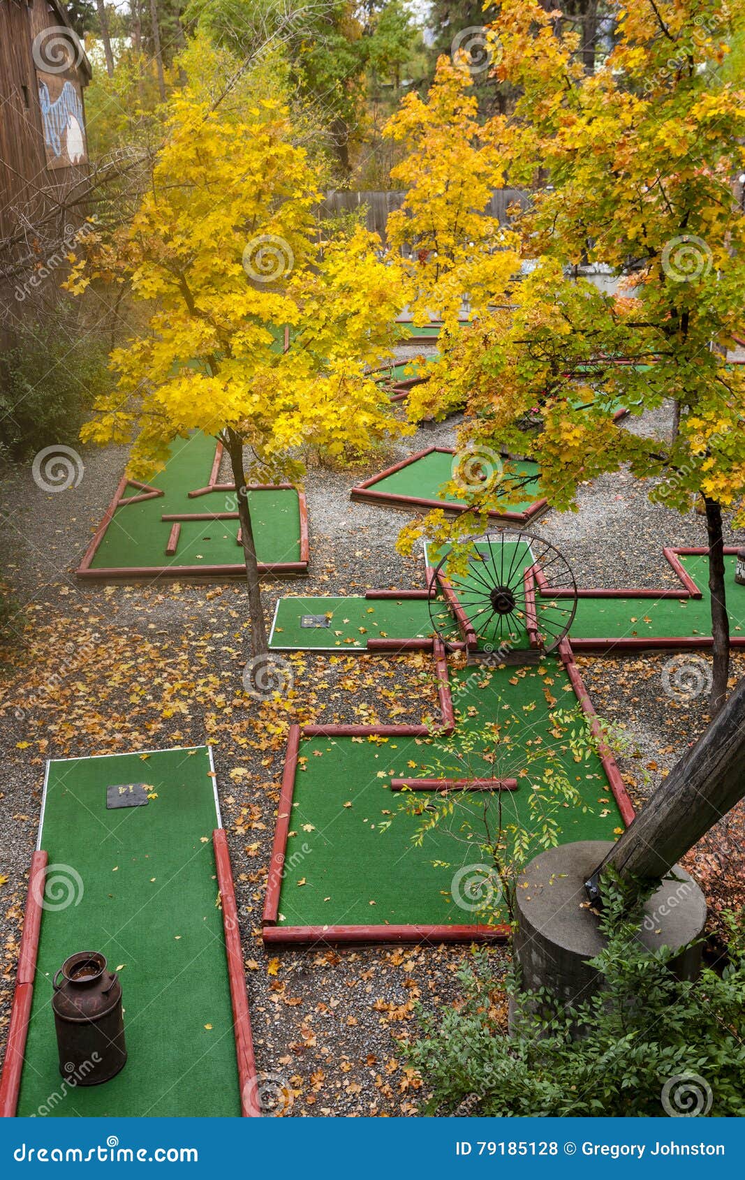 Putt Putt Course in Autumn. Stock Photo - Image of park, season: 79185128