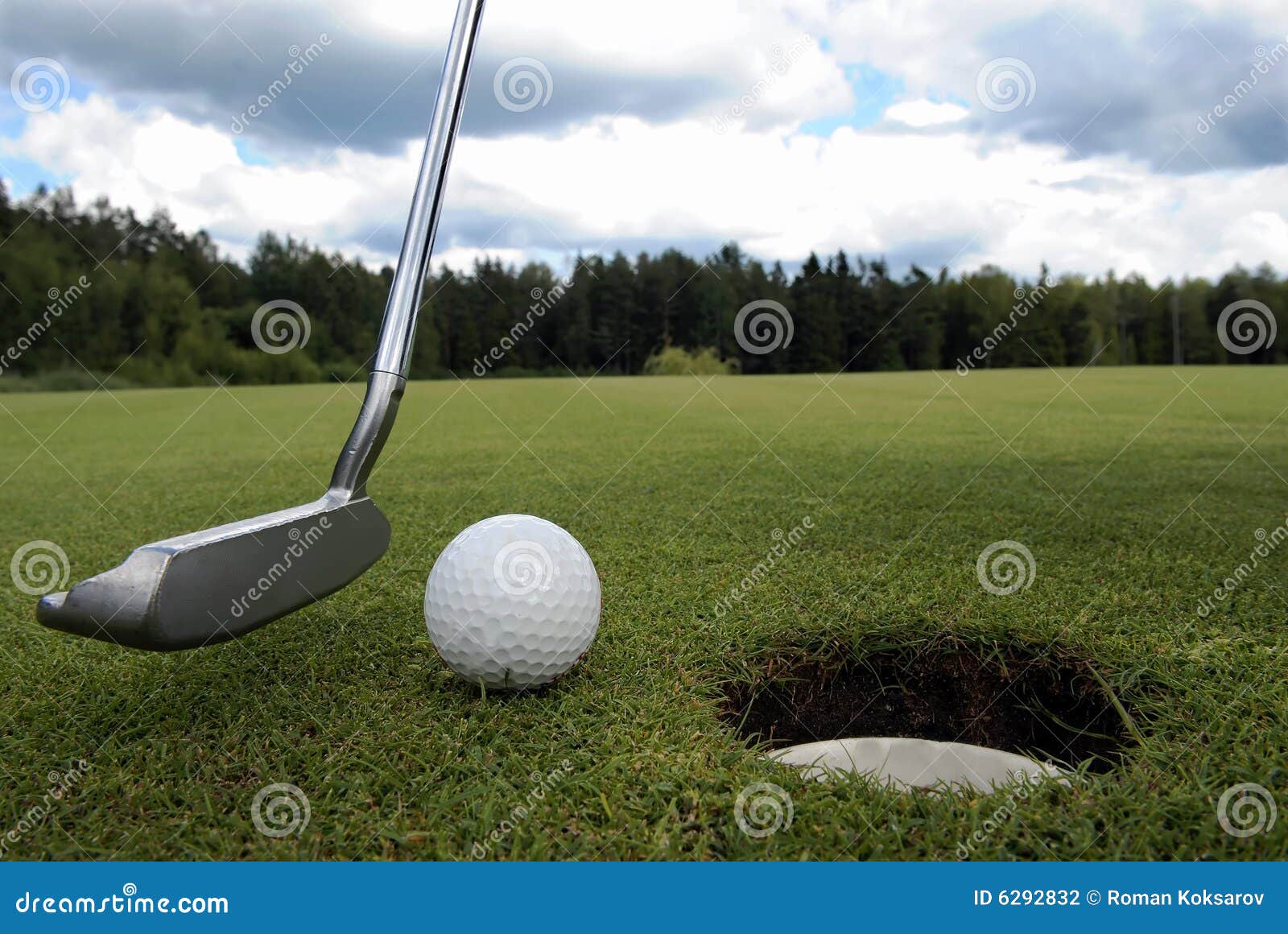 Putter and ball stock photo. Image of competition, making - 6292832