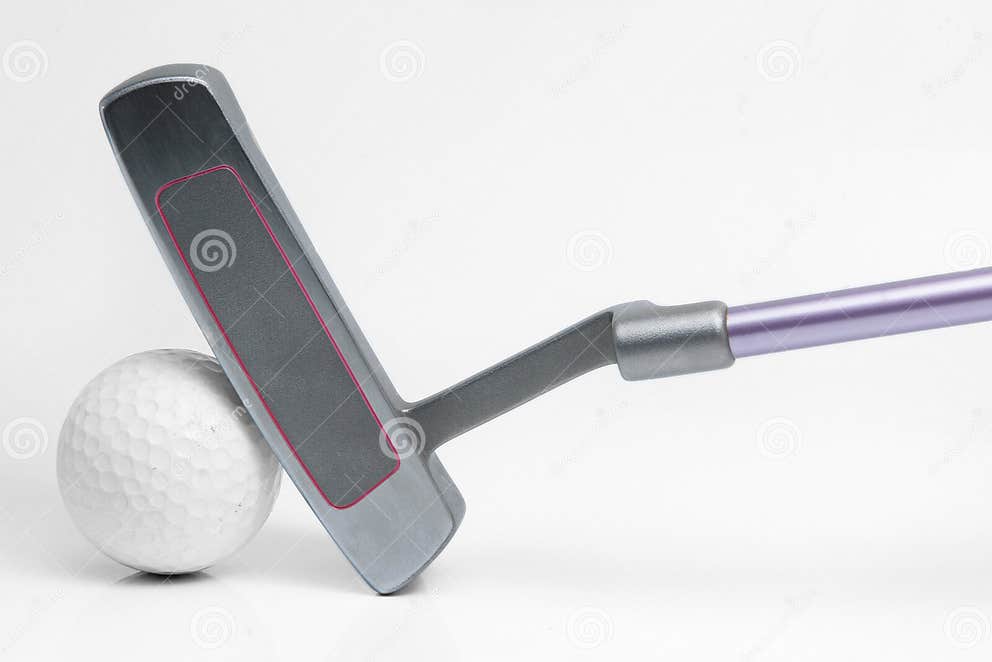 Putter and golf ball stock image. Image of background - 29928983