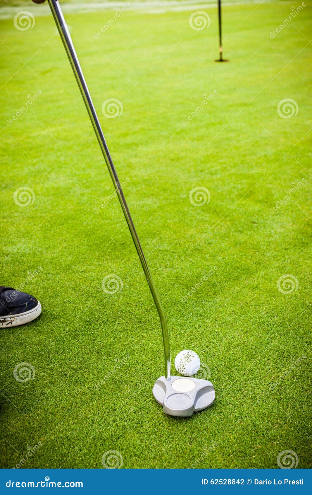 Putter hit stock photo. Image of finish, lawn, golfball - 62528842