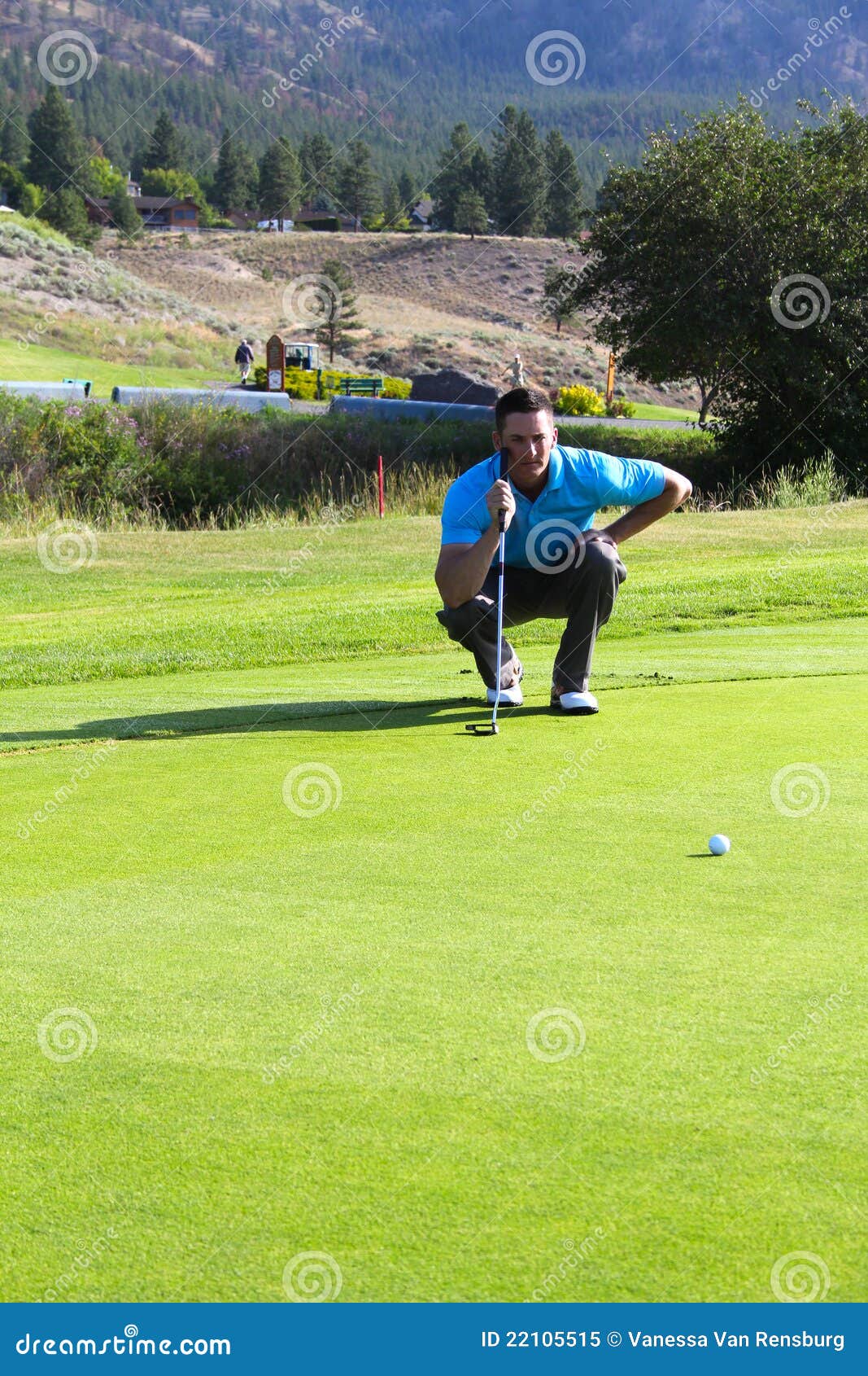 Putting aim stock image. Image of club, leisure, outdoors - 22105515