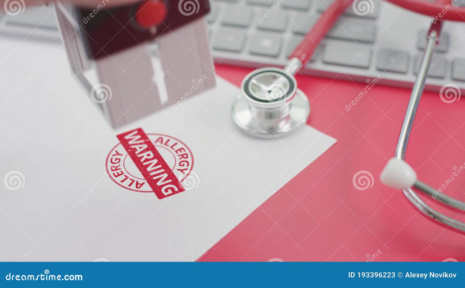 Putting ALLERGY WARNING Stamp on the Paper Stock Image - Image of ...