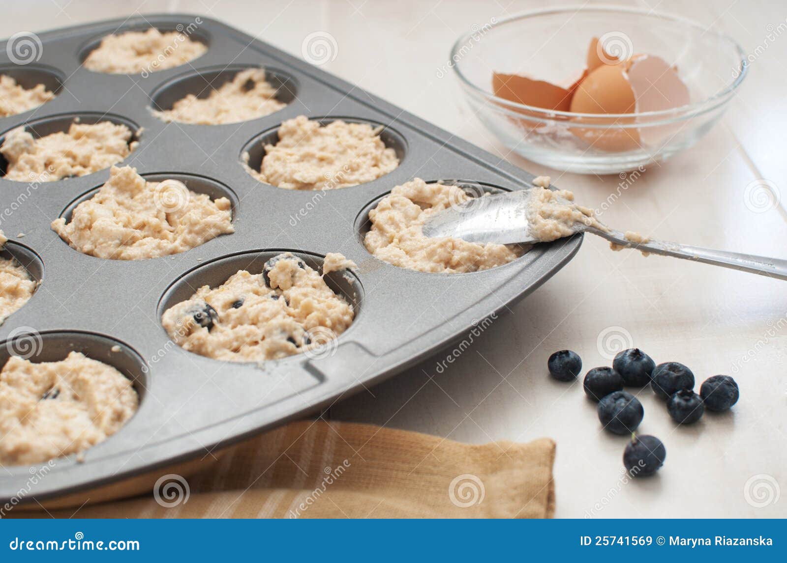 Putting Batter into Baking Form Stock Image - Image of equipment ...