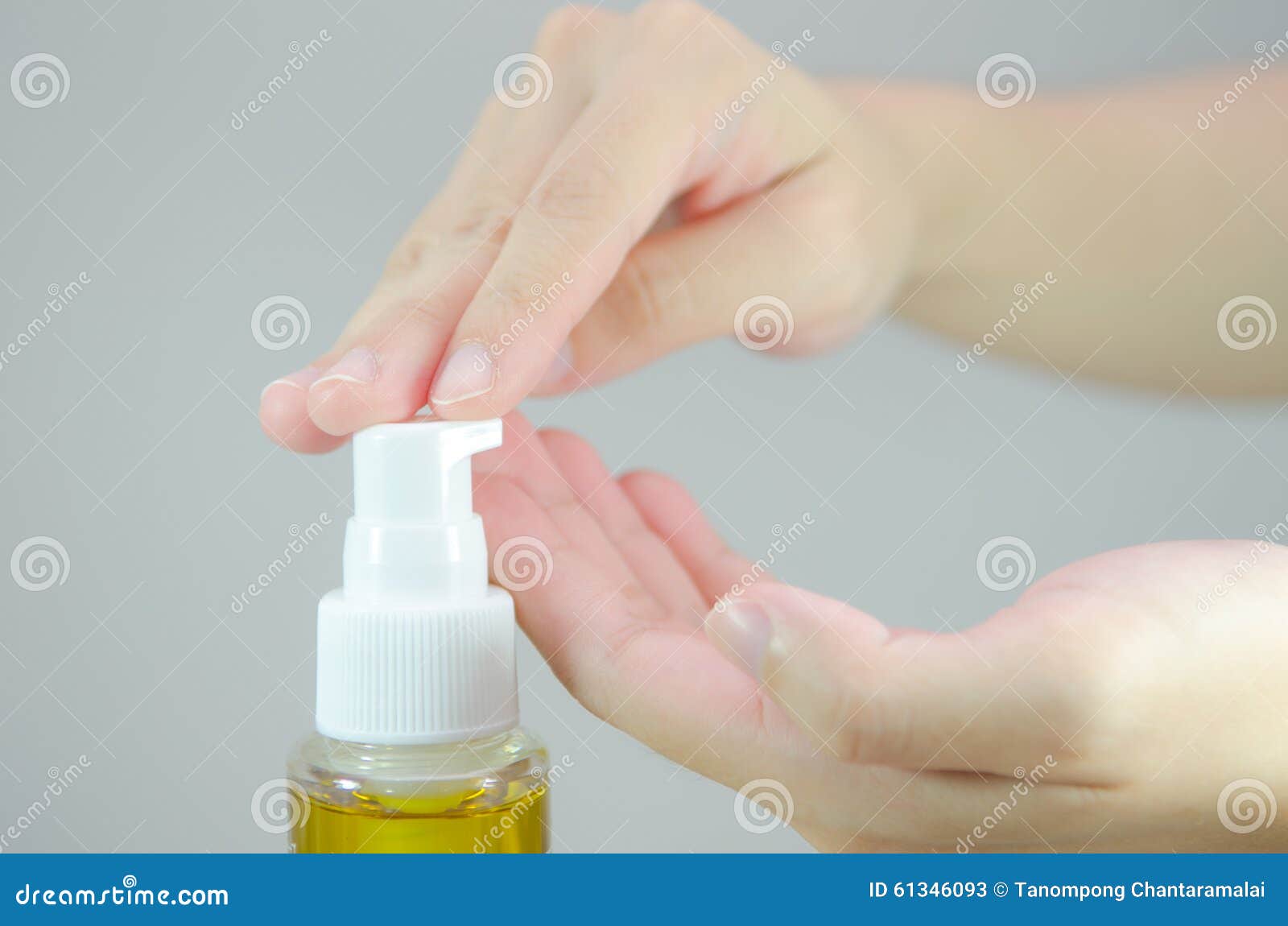 Putting cleansing oil stock image. Image of antibacterial - 61346093