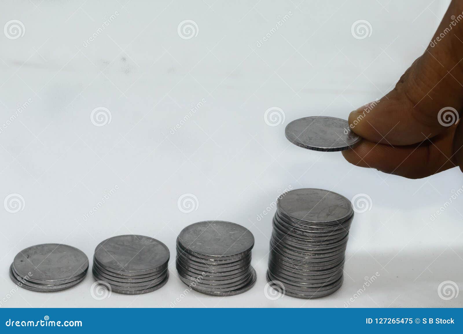 Stack of Indian Rupee Coins Stock Image - Image of stack, management ...