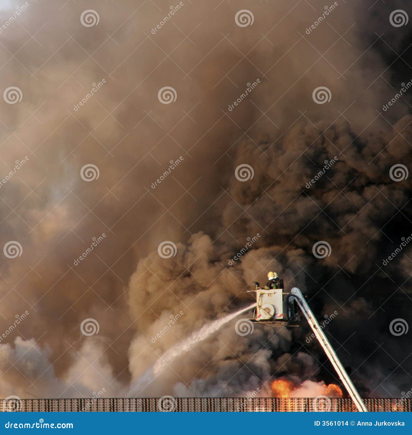 Putting down the fire stock photo. Image of danger, roof - 3561014