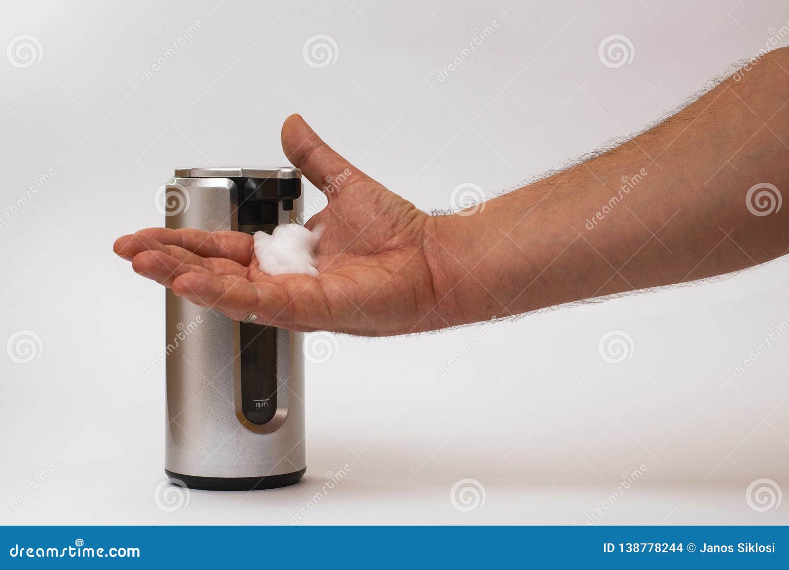 Putting Foam Soap on the Hand Stock Photo - Image of hands ...
