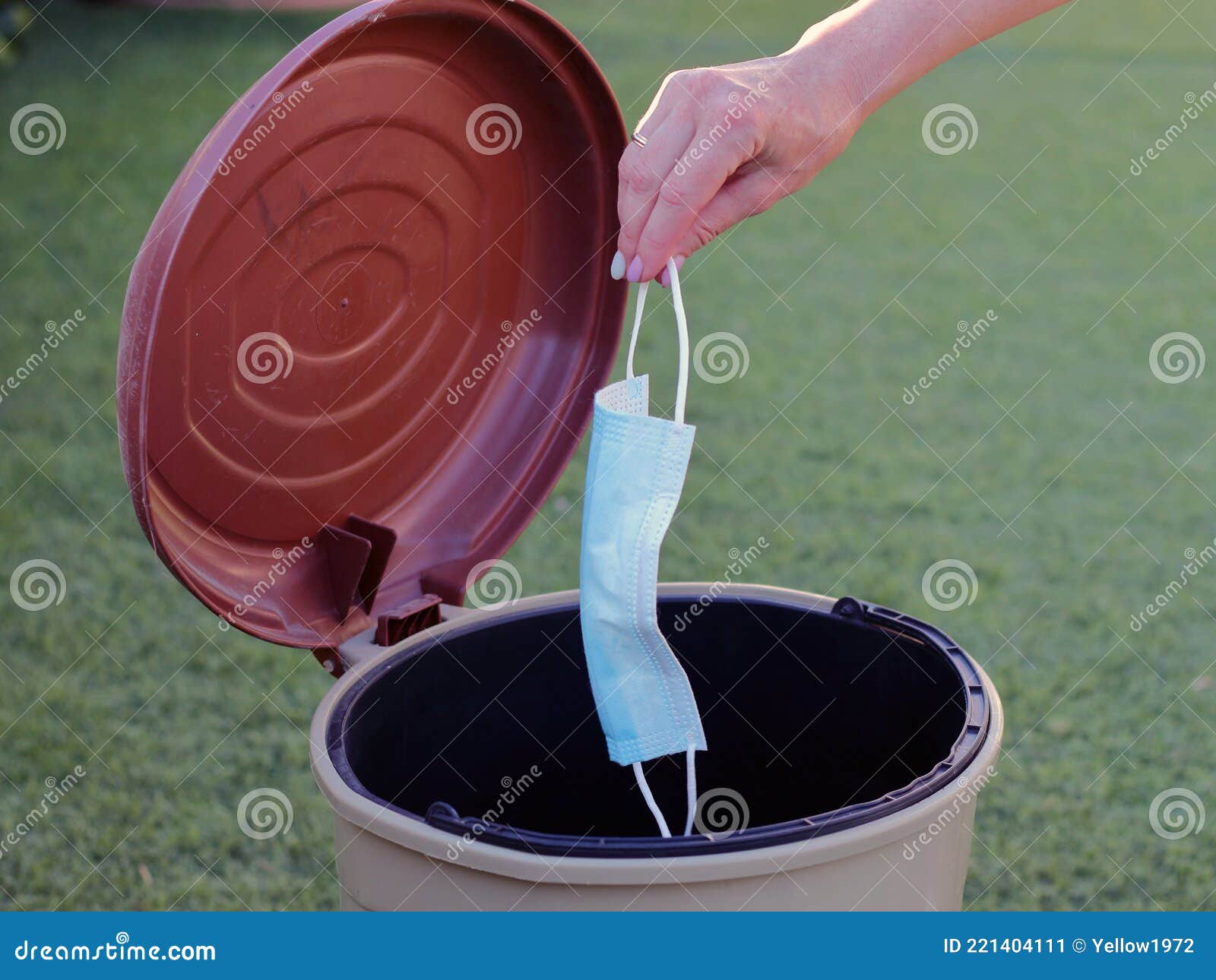 Putting Medical Mask into Garbage Bin after the Cancellation of the ...