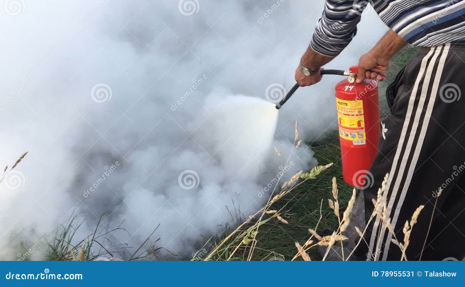 Fire Extinguisher In Action