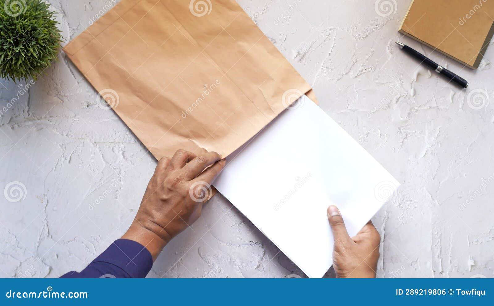 Putting a Paper in a Envelope on Table Stock Footage - Video of hand ...