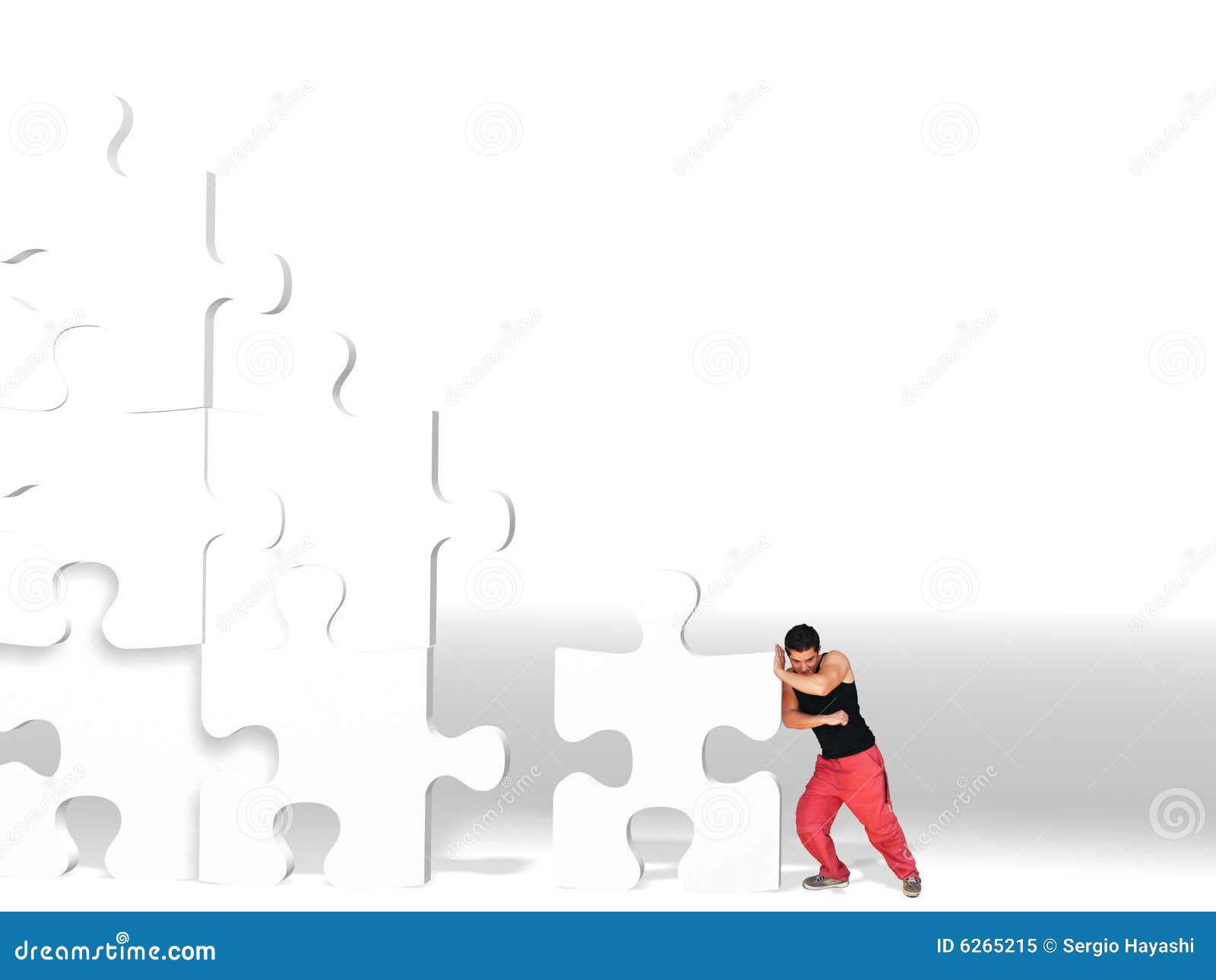 Putting pieces together stock illustration. Illustration of building ...