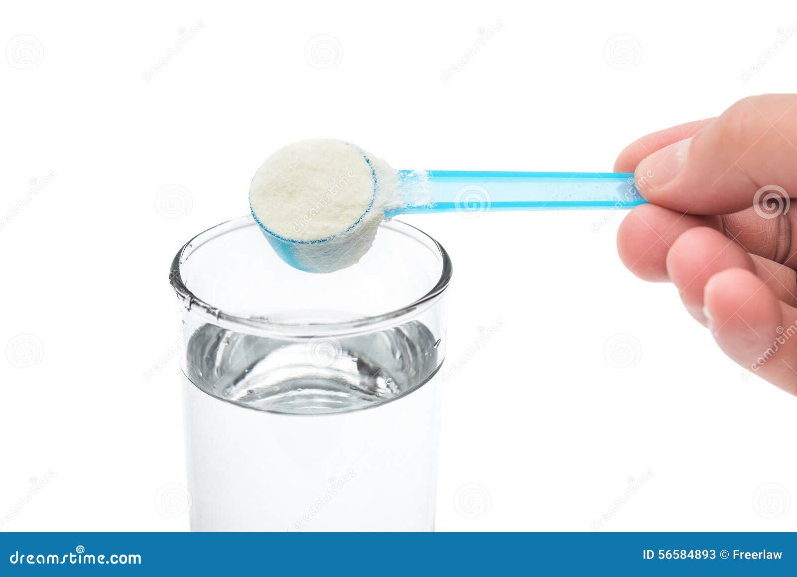 Putting Powdered Milk into a Glass Cup with Clipping Path Stock Image ...