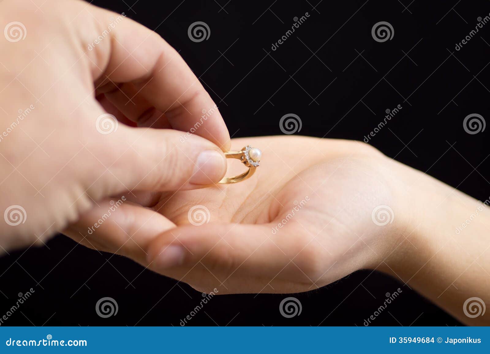 Putting a Ring in Girls Hand Stock Photo - Image of give, beautiful ...