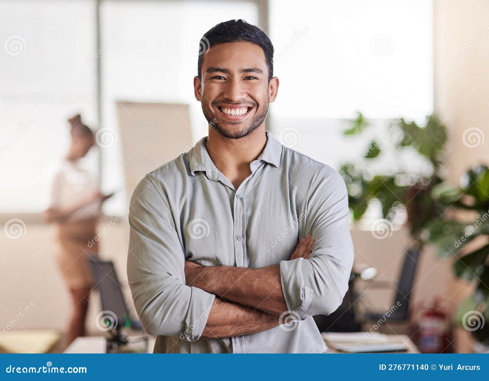 Putting the Work for a Successful Future. a Young Businessman in His ...