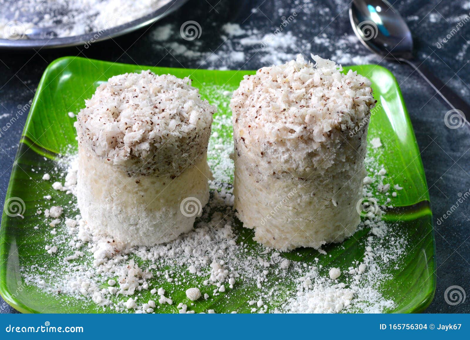 Puttu Indian dish stock photo. Image of rice, dinner - 165756304