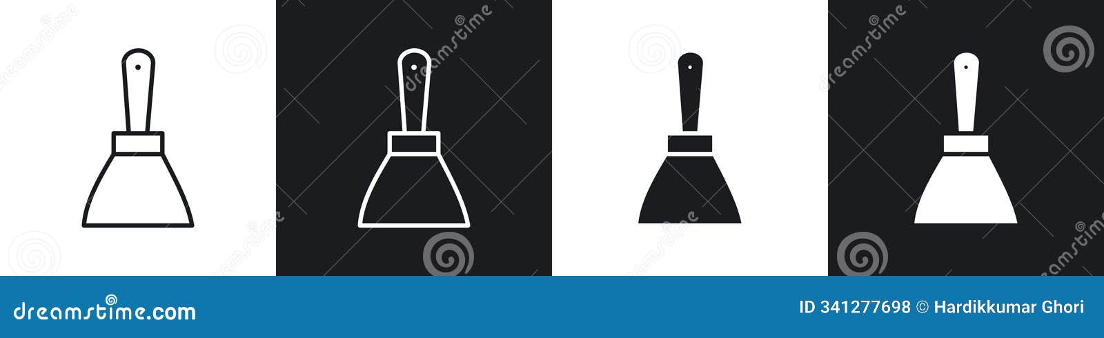 Putty knife icon stock illustration. Illustration of design - 341277698