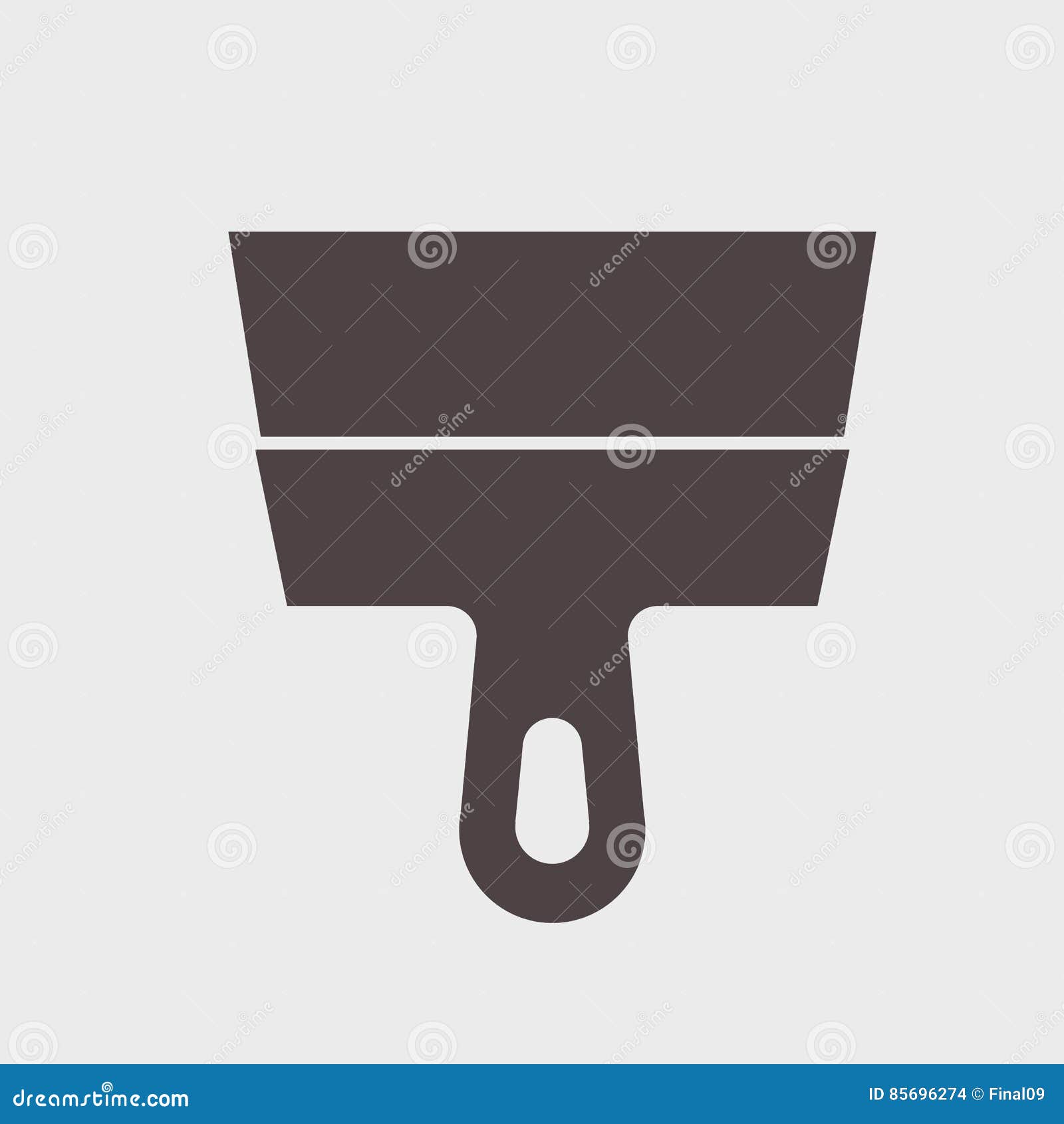 Putty Knife, Spatula Silhouette Vector Illustration | CartoonDealer.com ...