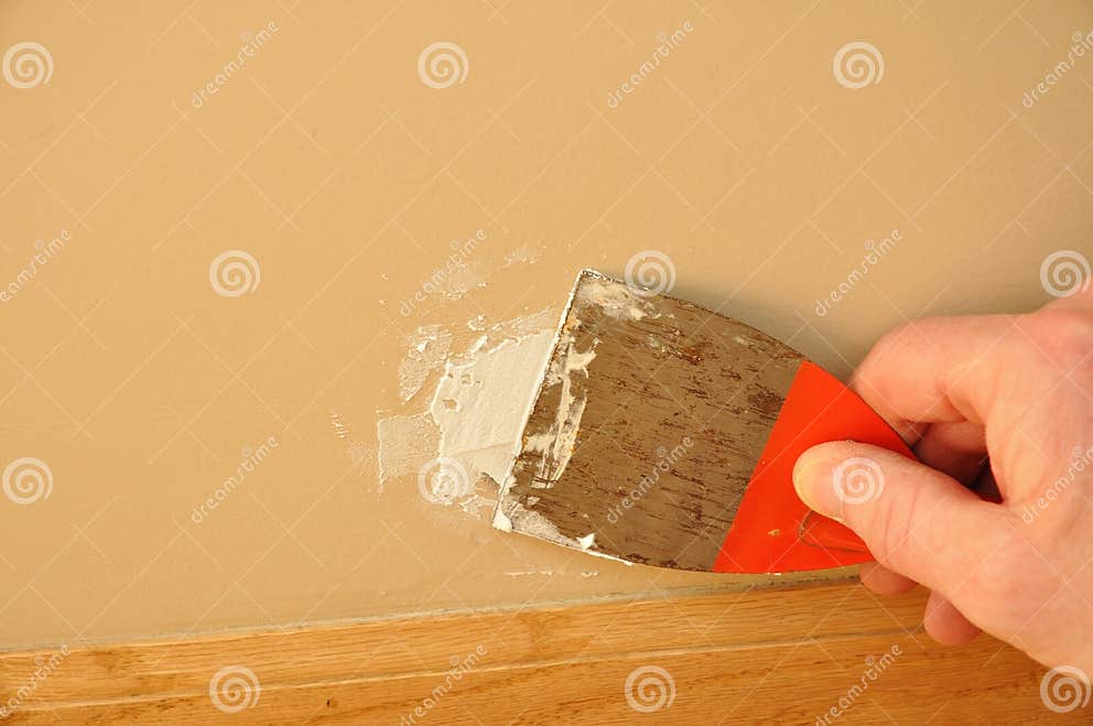 Putty Knite with Spackling Paste Stock Image - Image of home, spackle ...