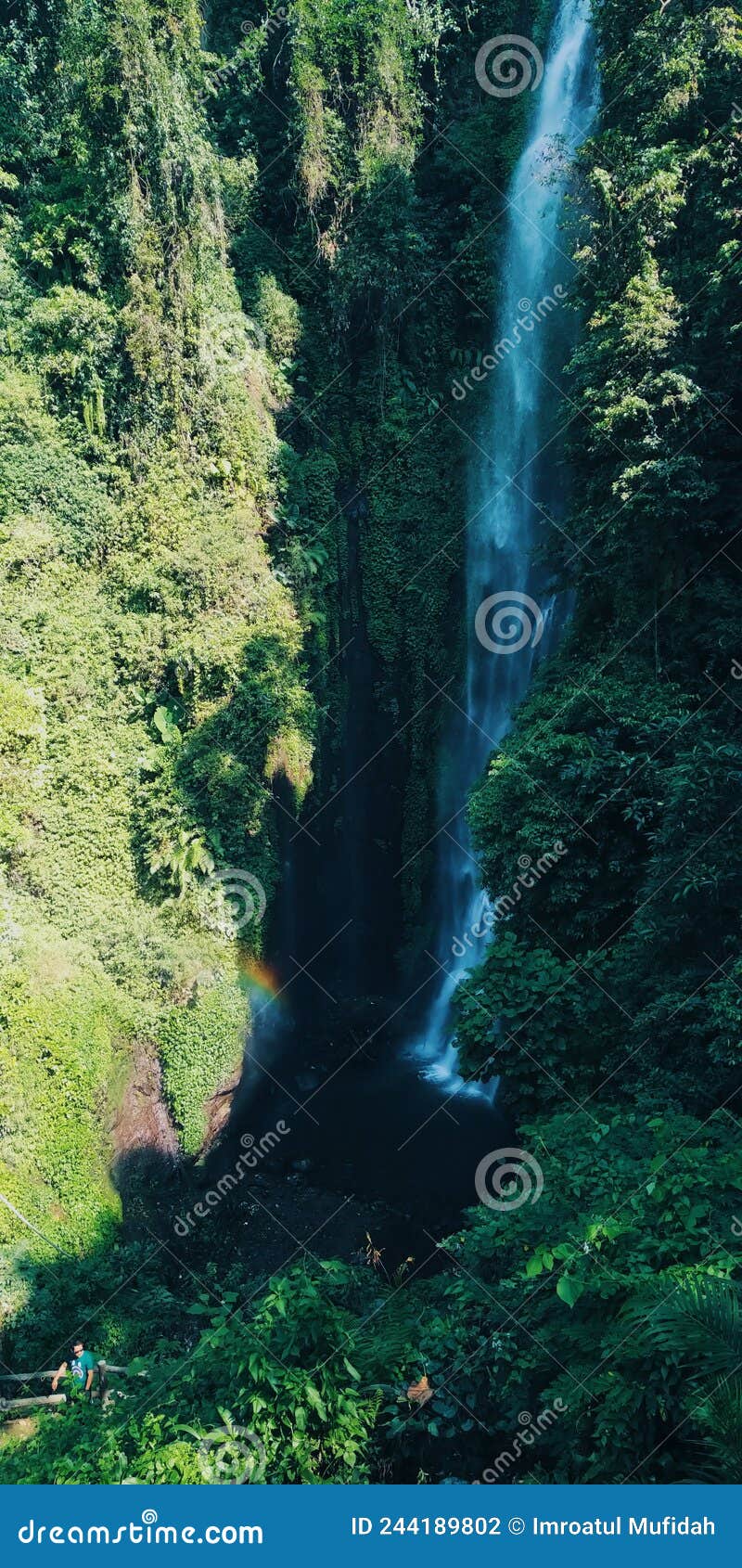 Putuk Truno Waterfall Indonesia: a Waterfall with a Beautiful Rainbow ...