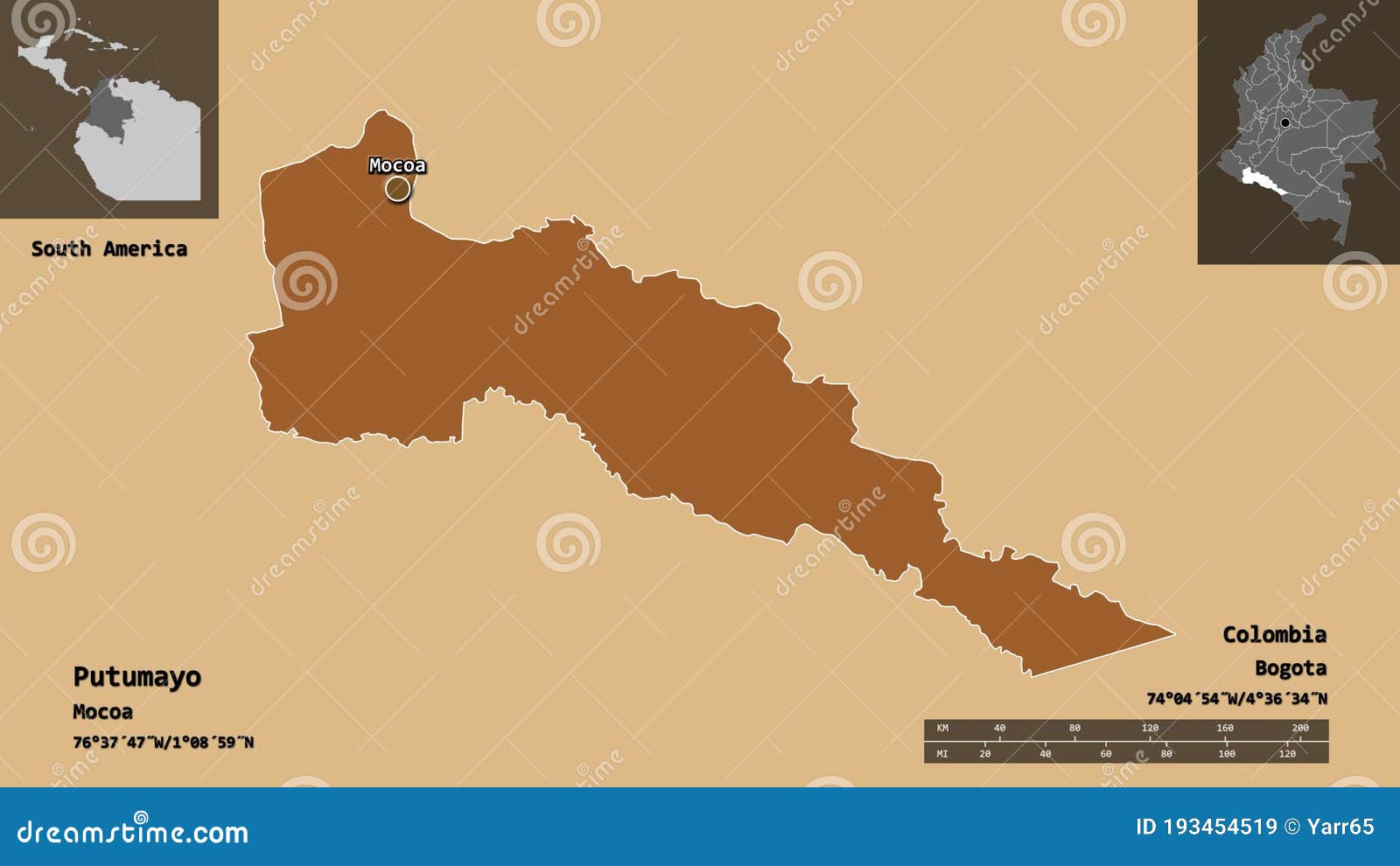 Putumayo, Intendancy of Colombia,. Previews. Pattern Stock Illustration ...