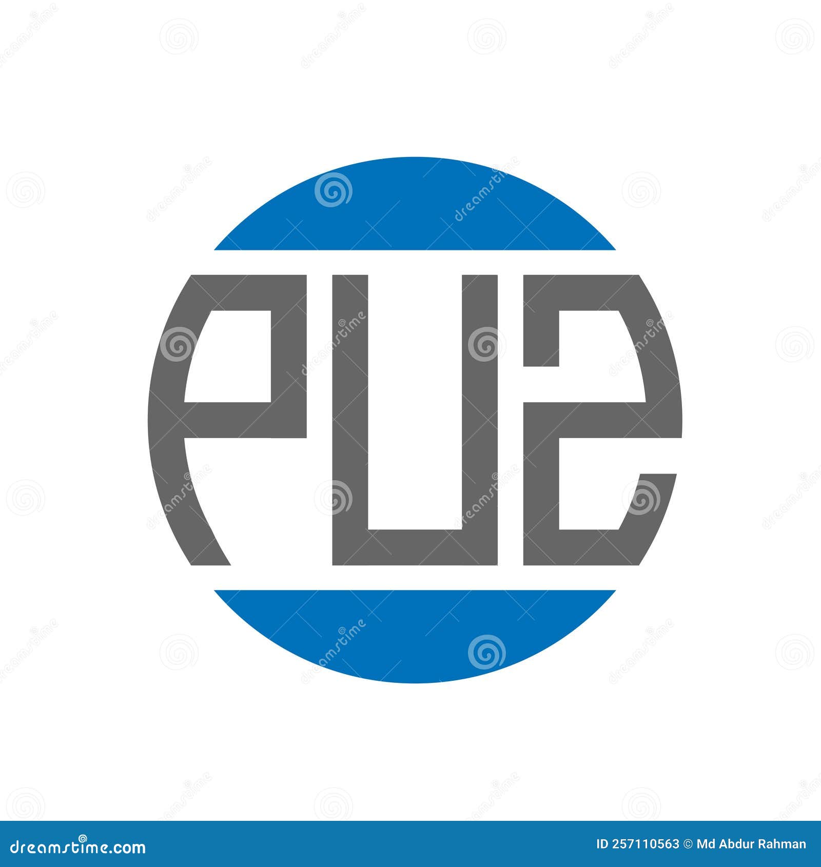 PUZ Letter Logo Design on White Background. PUZ Creative Initials ...