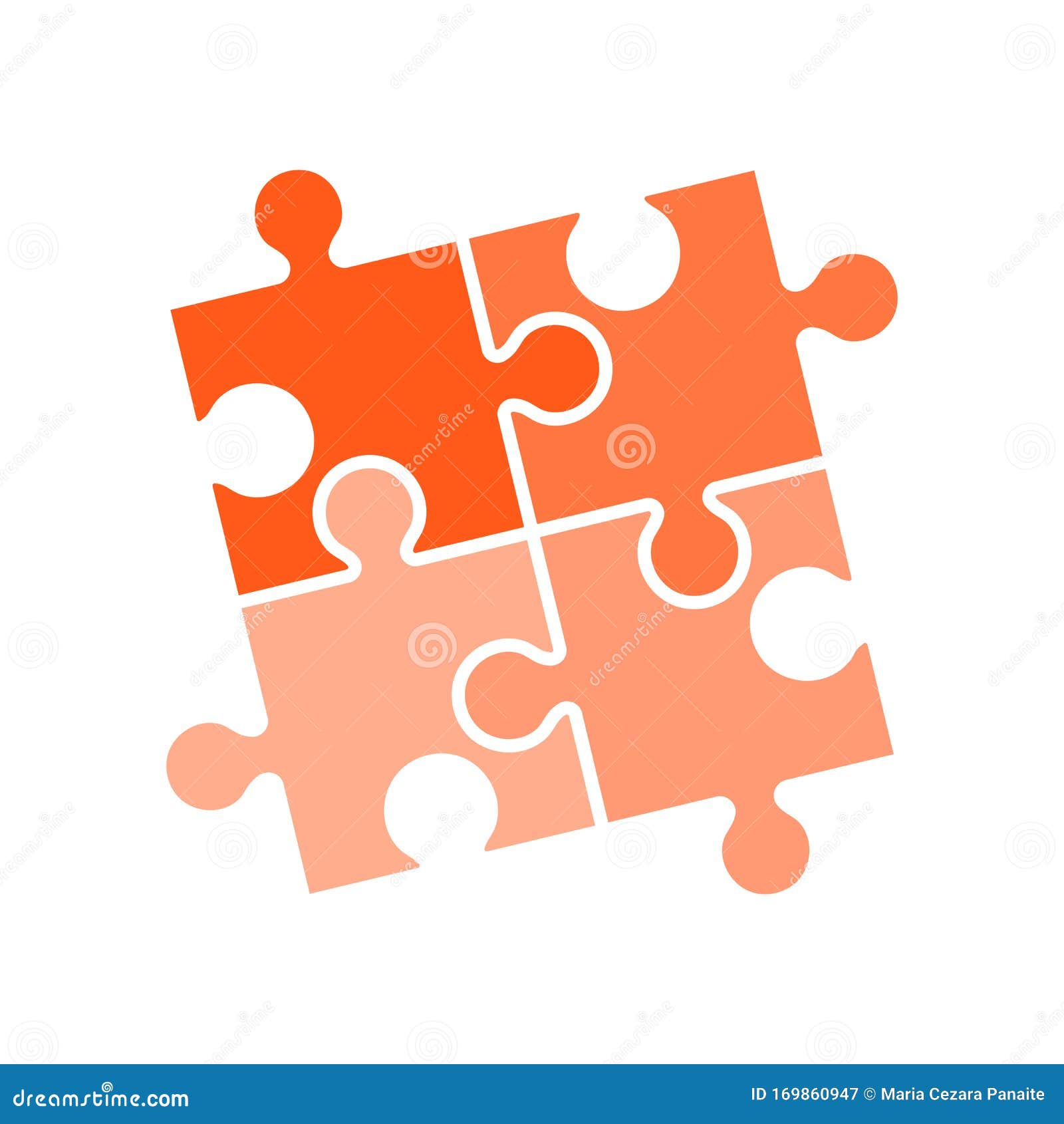 Puzzelstukjes Teamwork-concept Vector Illustratie - Illustration of ...