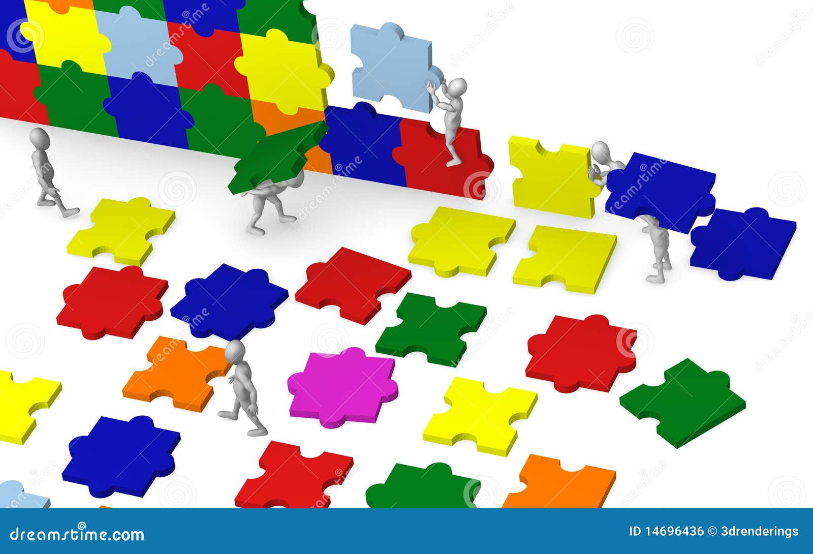 Puzzle stock illustration. Illustration of jigsaw, construciton - 14696436