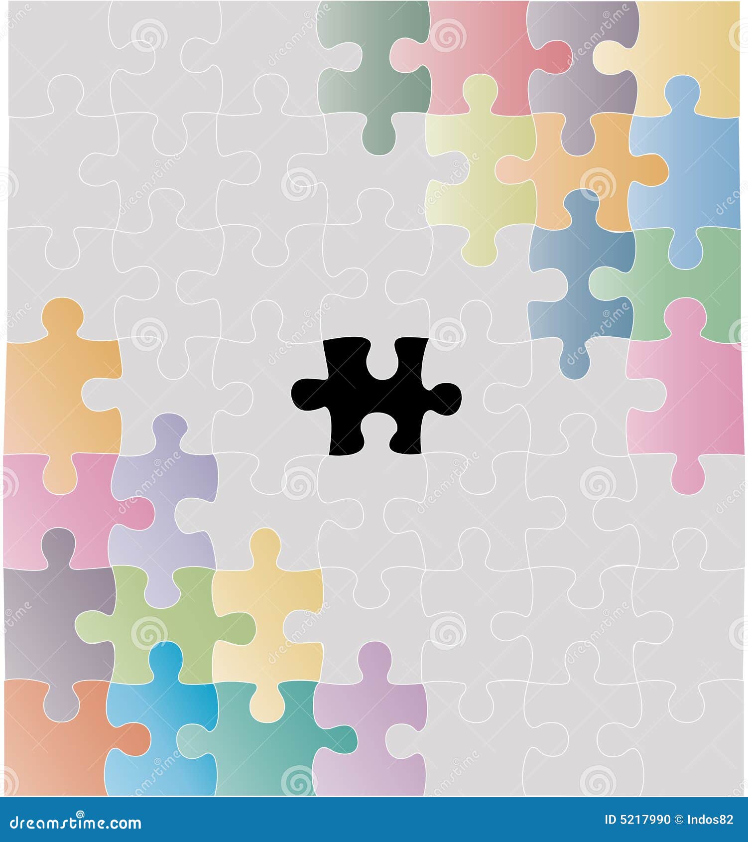 Puzzle illustration de vecteur. Illustration of idée, joignez - 5217990