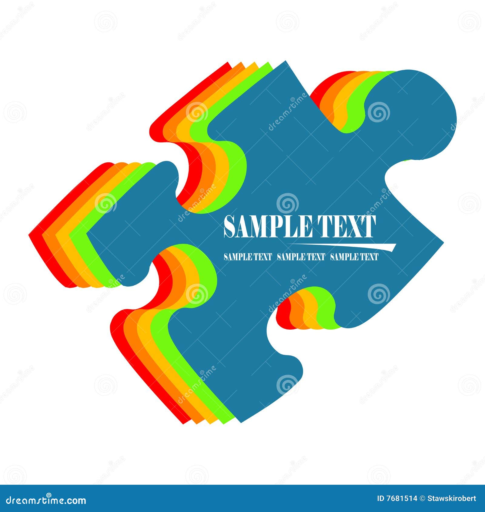 Puzzle illustration de vecteur. Illustration du puzzle - 7681514