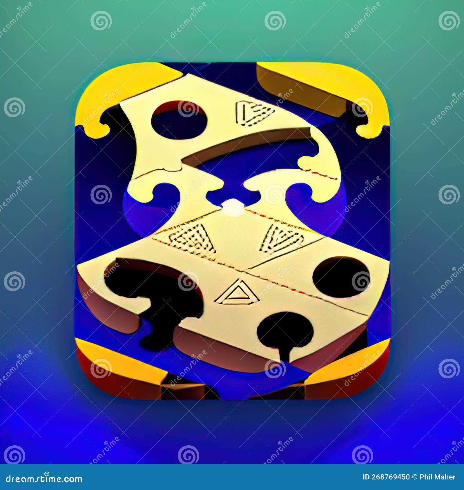Puzzle-Adventure Software App Icon. Generative AI. Stock Illustration ...