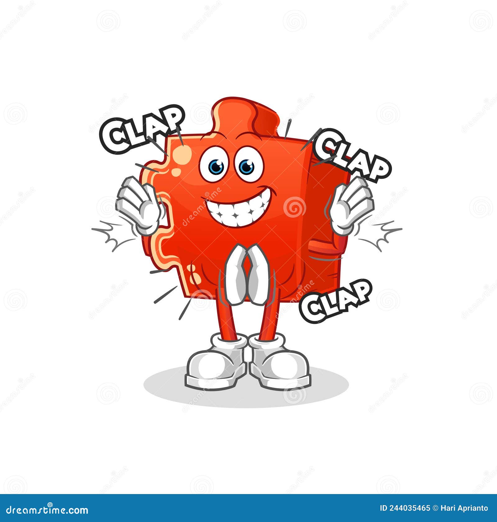 Puzzle Applause Illustration. Character Vector Stock Vector ...