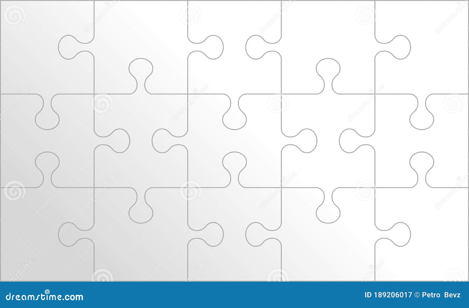 Puzzle Background, Banner, Blank. Jigsaw Section Template Stock Vector ...