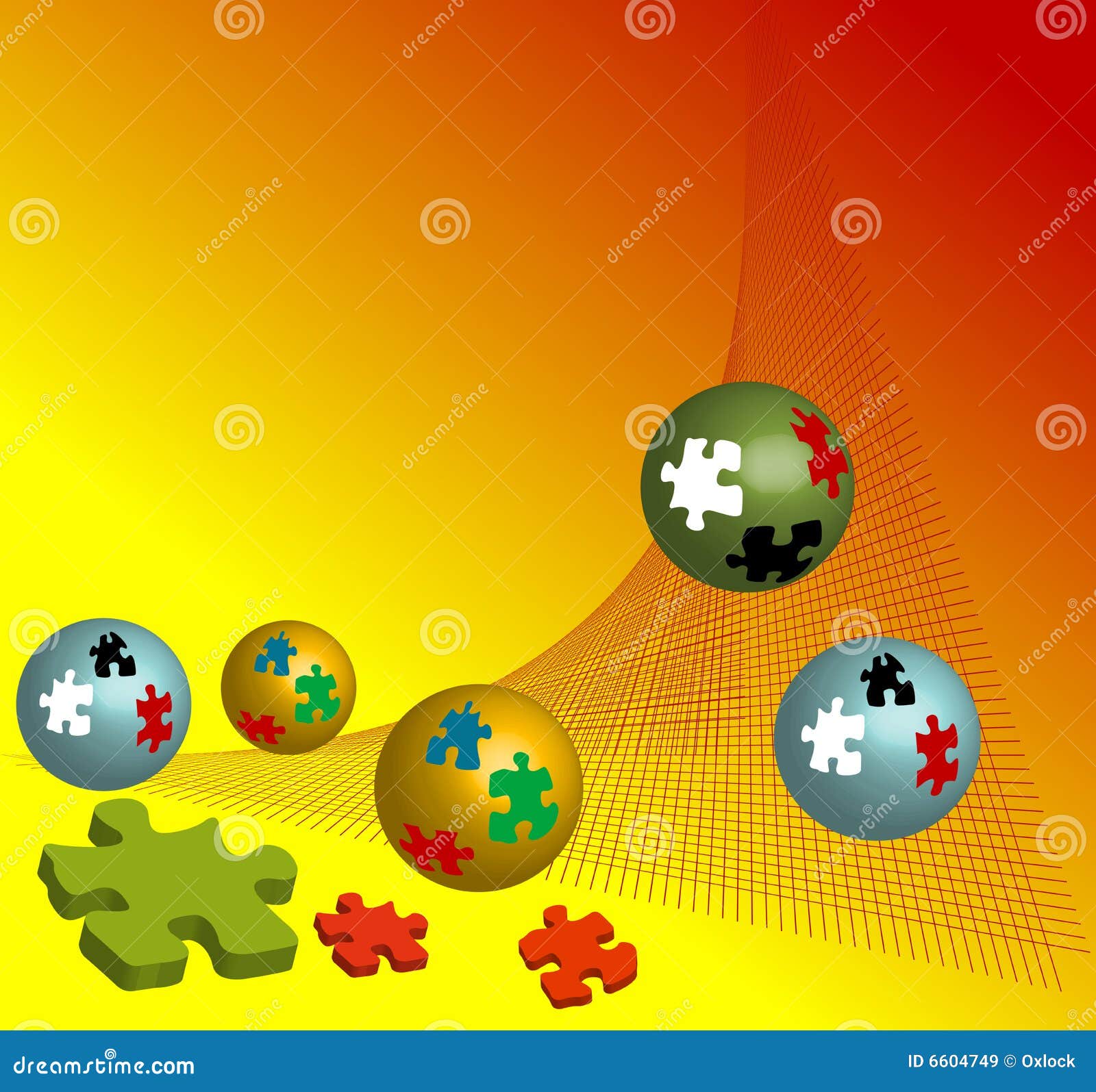 Puzzle balls stock vector. Illustration of abstract, assemble - 6604749