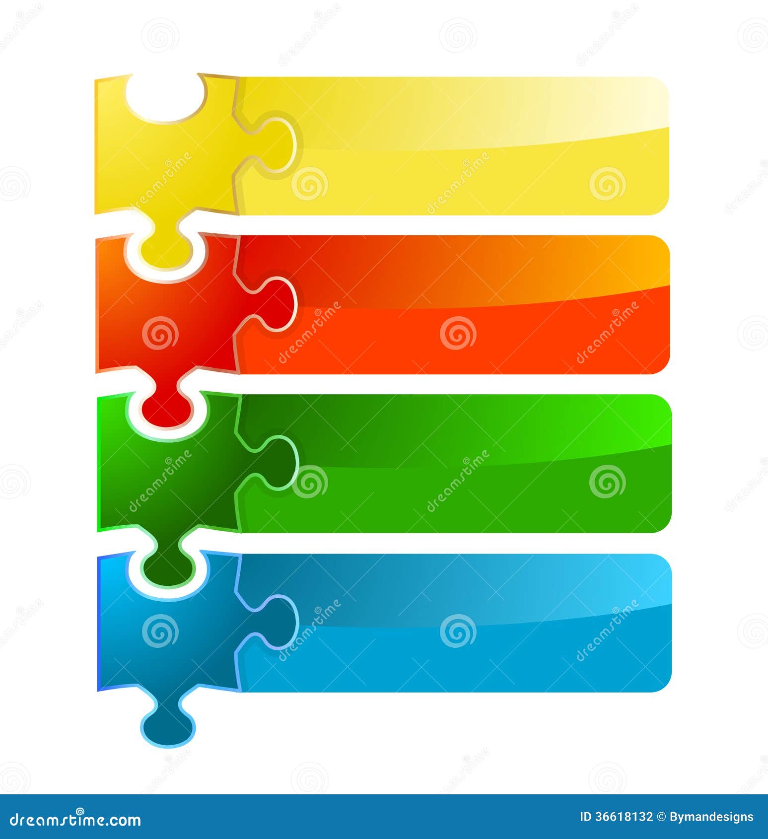Puzzle banner set stock vector. Illustration of jigsaw - 36618132